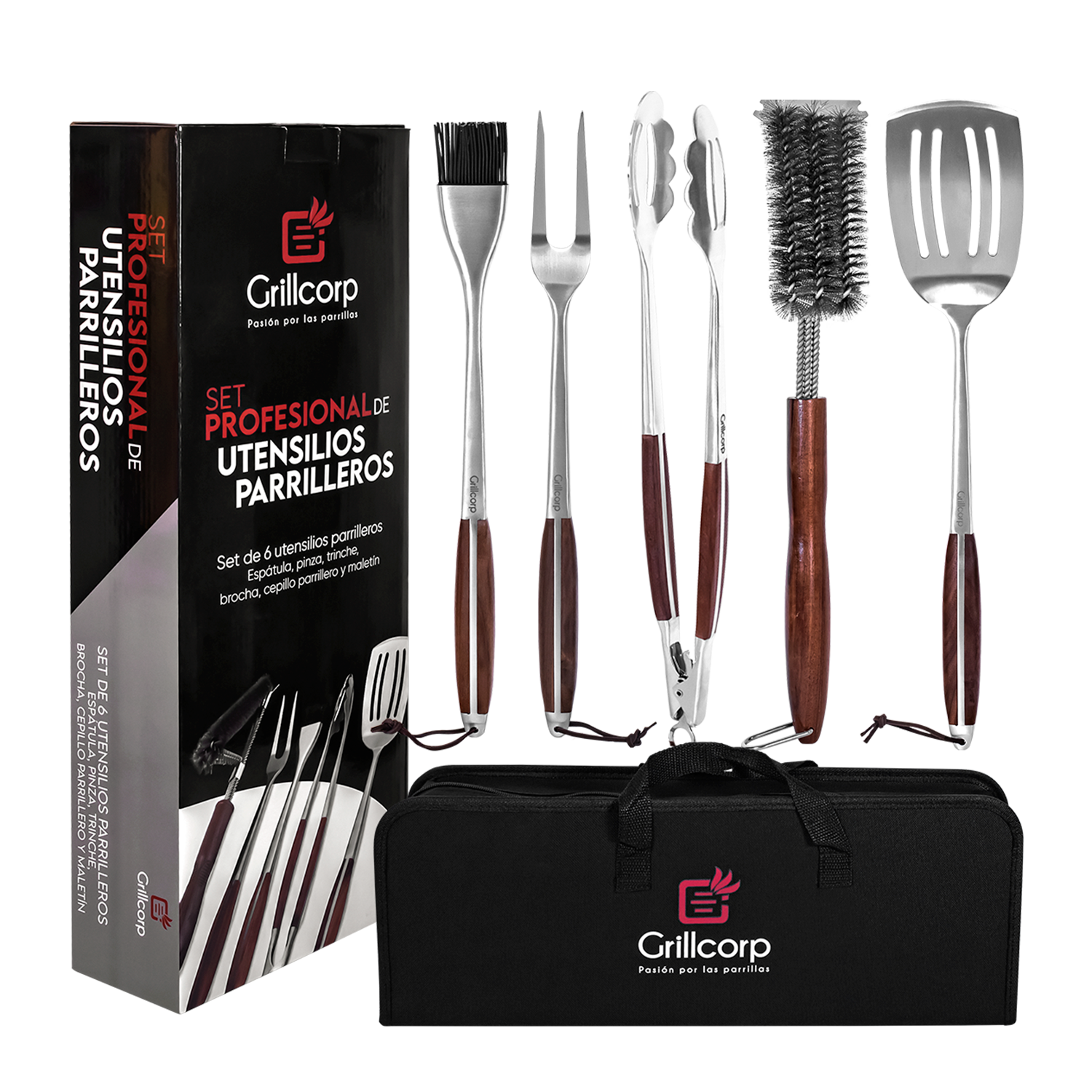 Set Profesional de Utensilios Parrilleros de 6 piezas – Grillcorp